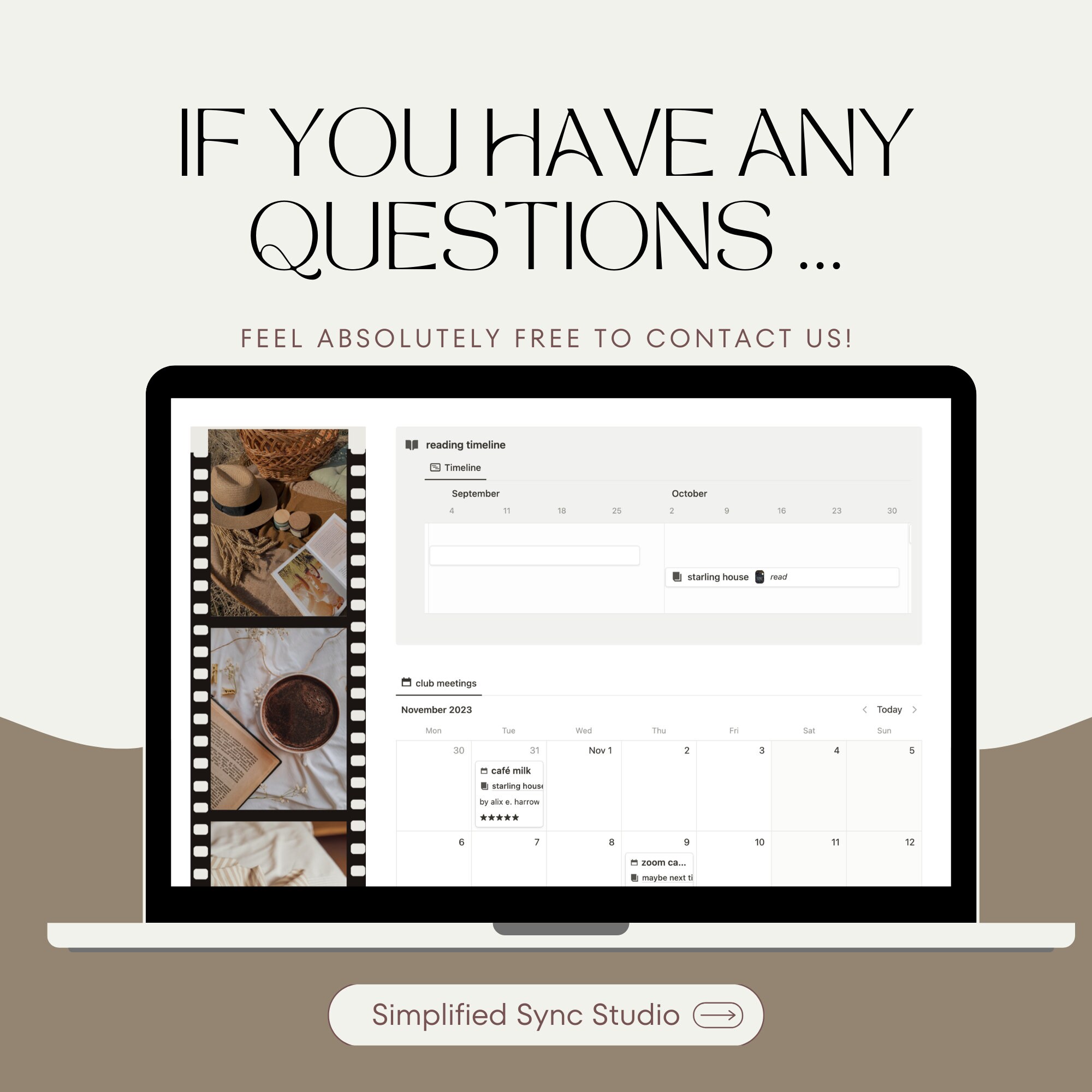 Book Club Notion Template Aesthetic Digital Book Club Planner Reading ...
