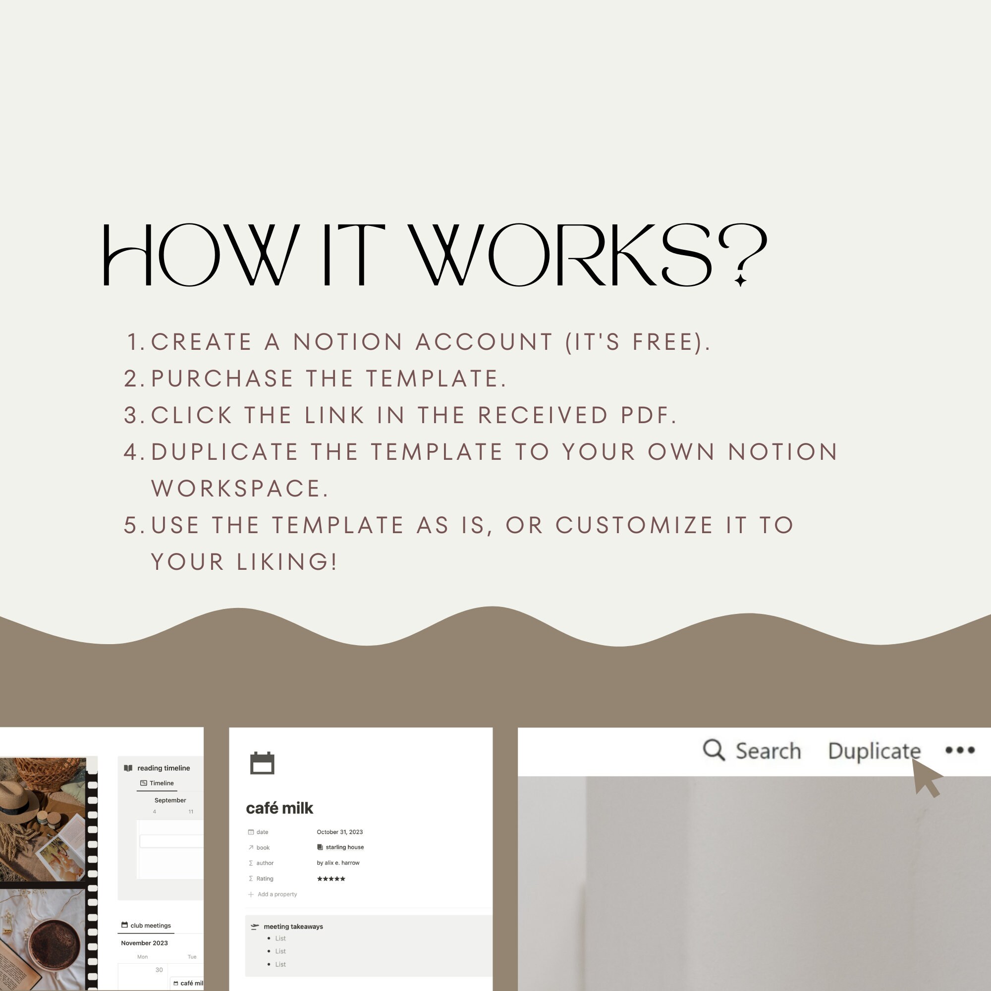 Book Club Notion Template Aesthetic Digital Book Club Planner Reading ...