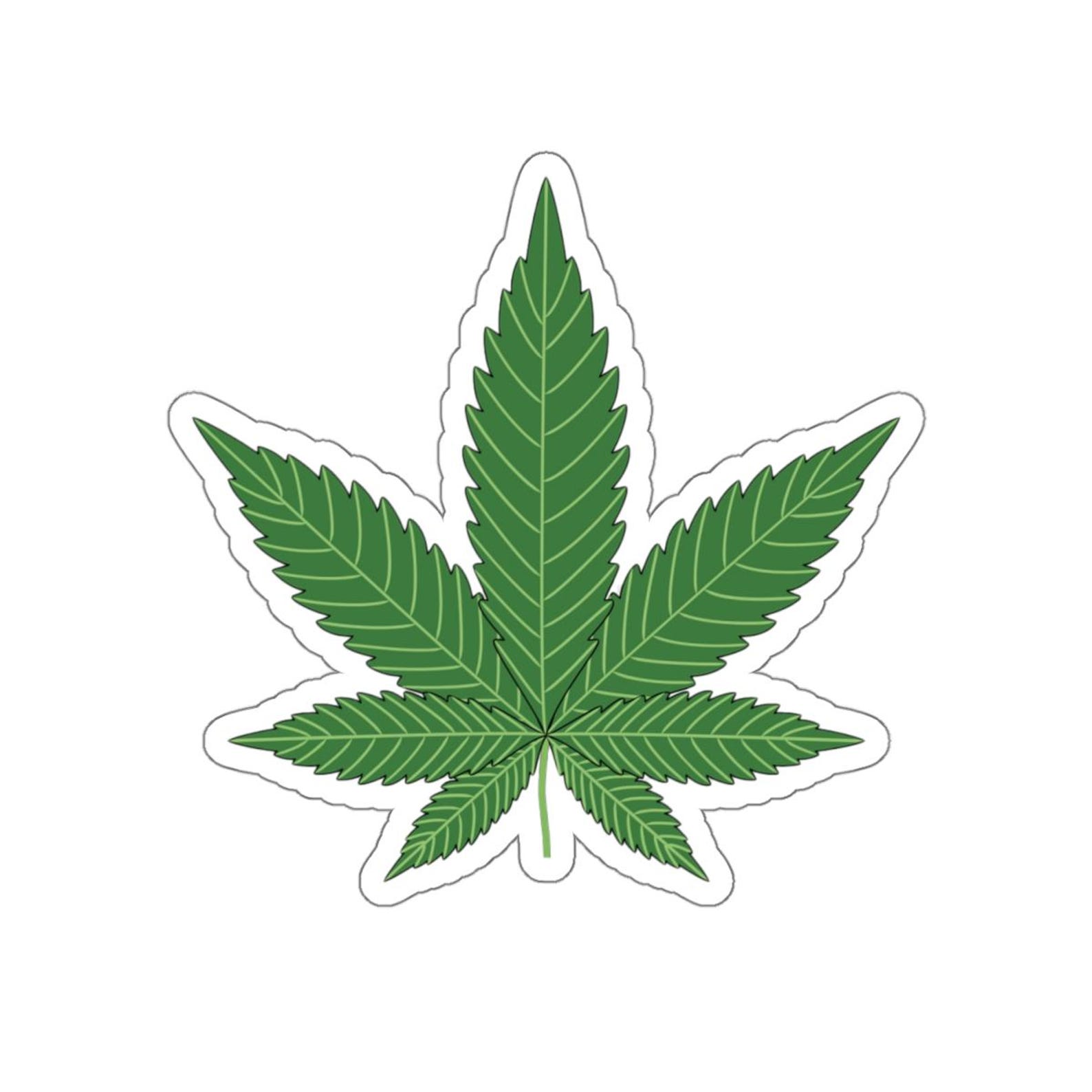 Marijuana Leaf Kiss-cut Stickers - Etsy