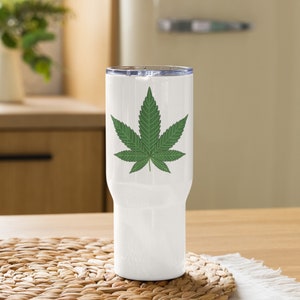 Marijuana Leaf Travel Mug With a Handle - Etsy