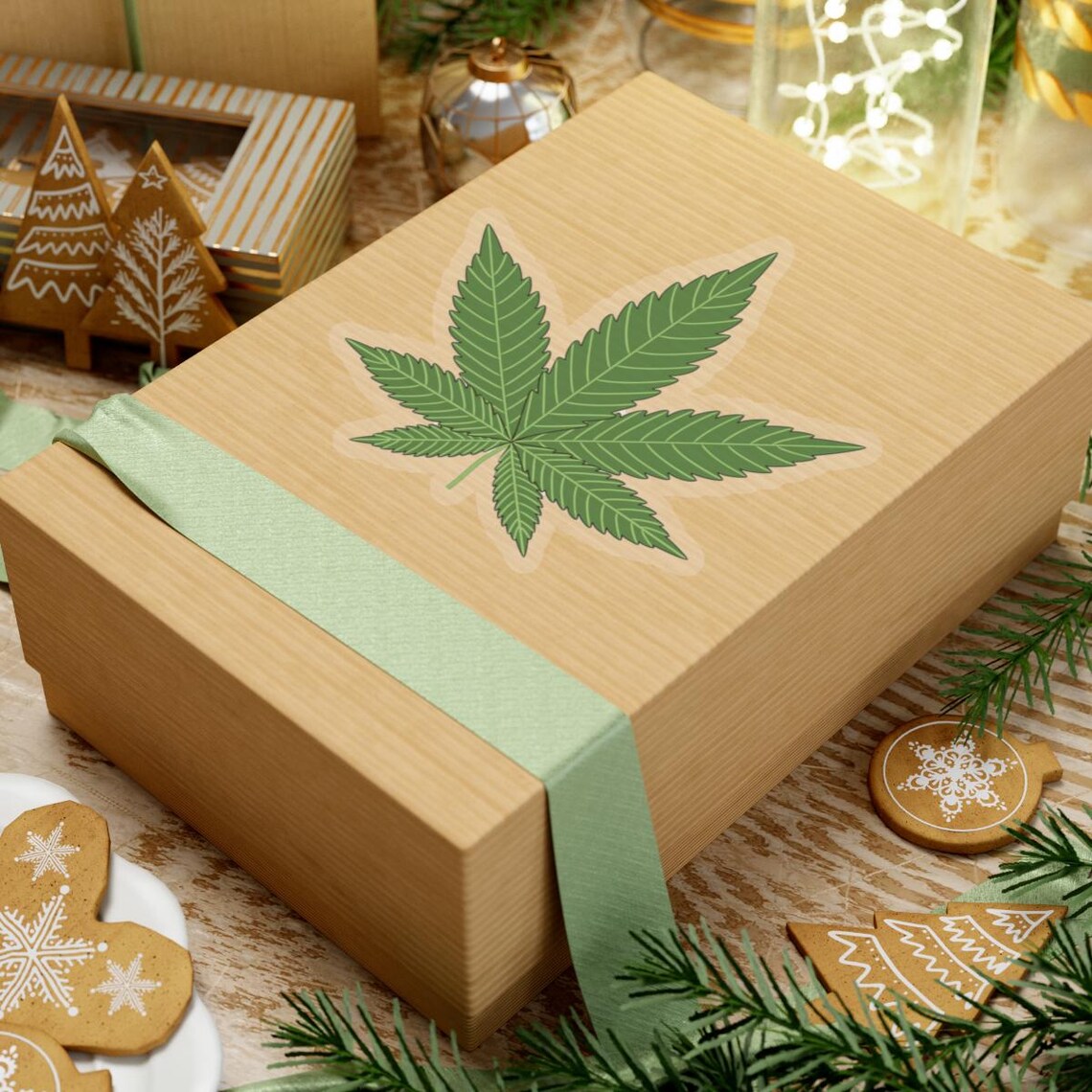 Marijuana Leaf Kiss-cut Stickers - Etsy