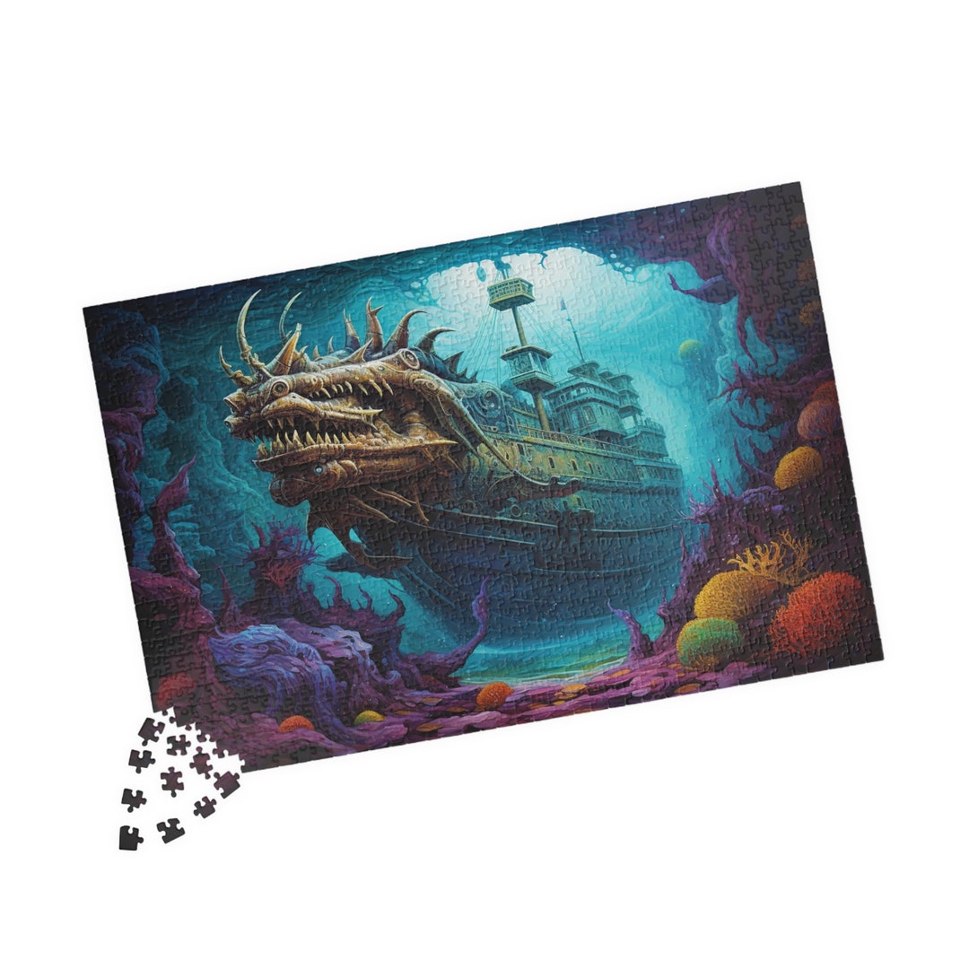 Sunken Dragon Ship Jigsaw Puzzle 110 252 500 and 1014 Sizes - Etsy