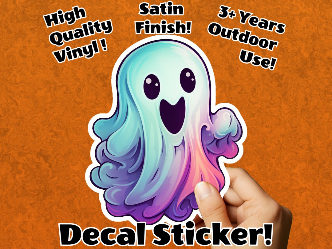 Friendly Ghost Vinyl Decal Sticker - Etsy