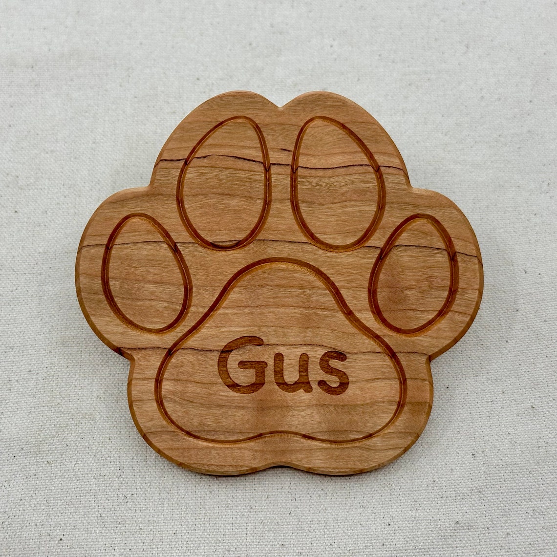 Personalizable Wooden Dog Paw Print Coasters - Etsy