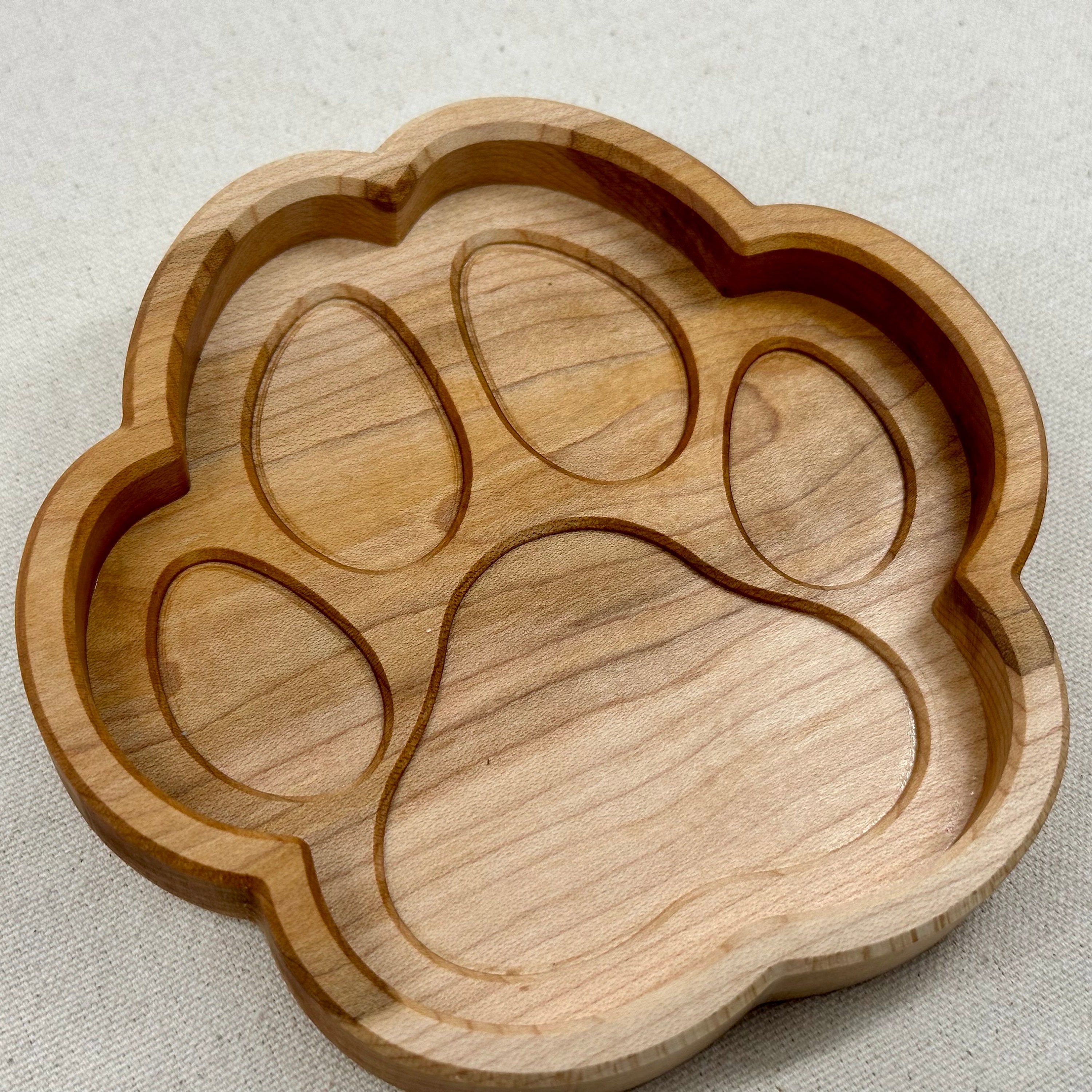 serving tray wooden dog paw Dog Paw Print Tray Inlay Acrylic Router ...