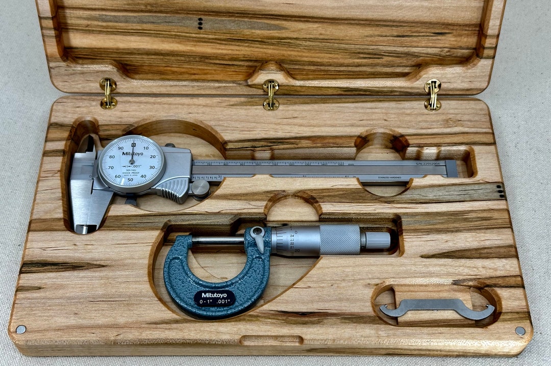 Personalizable Analog Caliper and Micrometer Wooden Box - Etsy