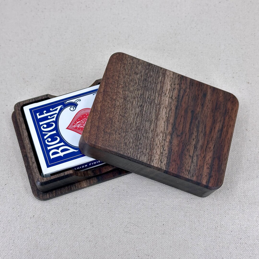 Personalizable Wooden Playing Card Box - Etsy
