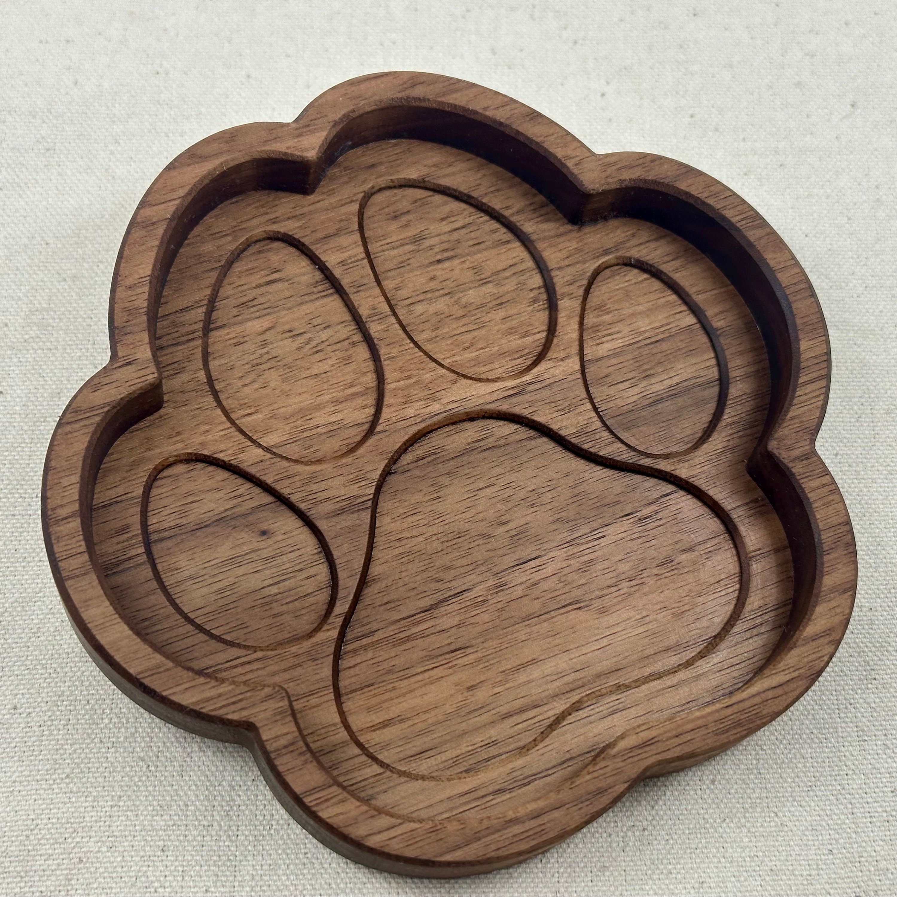 Dog Paw Print Wooden Valet Tray - Etsy