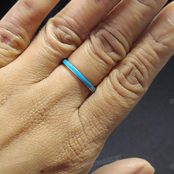Enamel Band Ring - Etsy