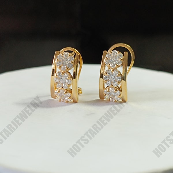 Omega Back Earrings - Etsy