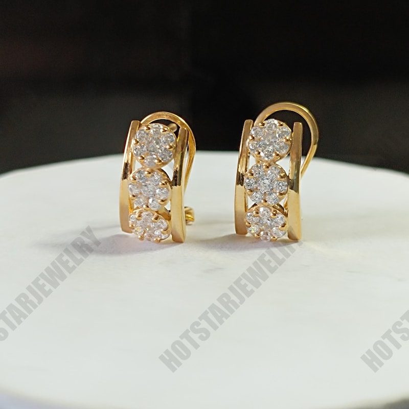 Omega Back Earrings - Etsy