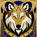 Mosaic Wolf in Art Nouveau Style 2 - Etsy