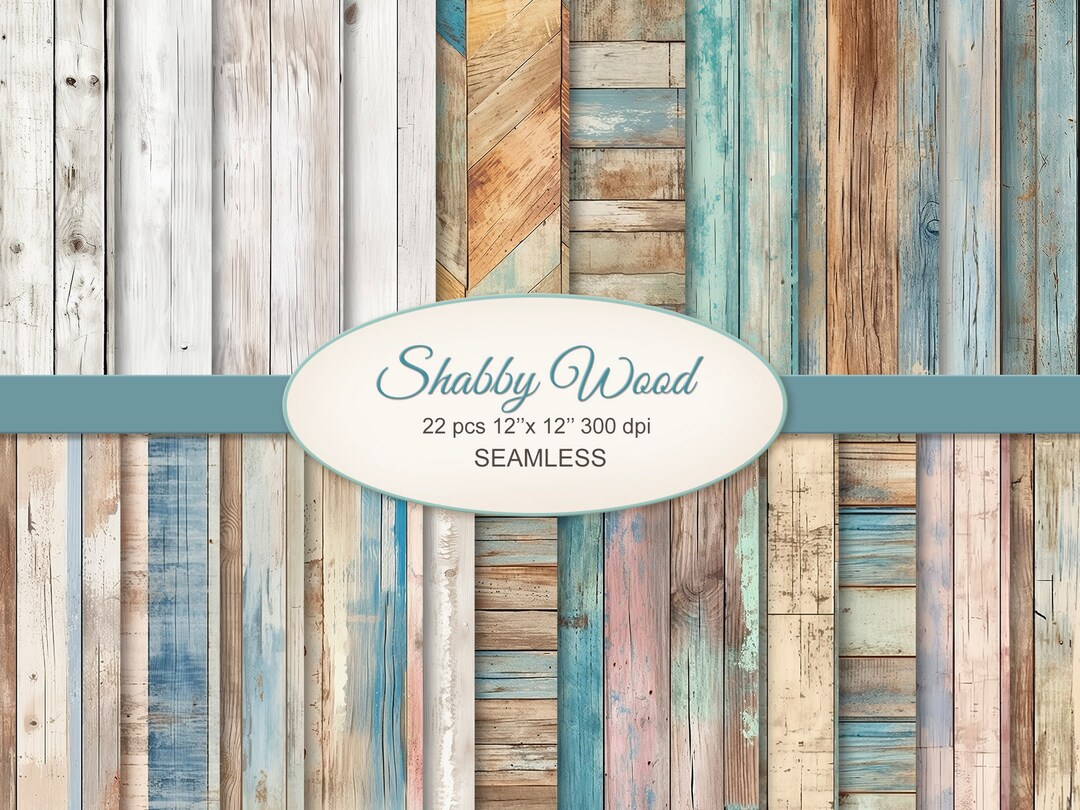 Shabby Wood Seamless Pattern Craft Paper. Commercial Use. Junk Journal ...