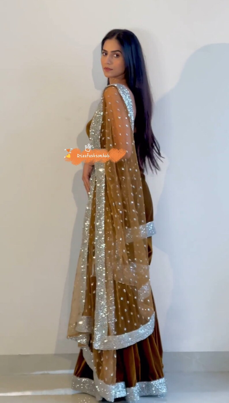 Palazzo Suit With Sharara Suit, Georgette With Sequence Laces, Sharara ...