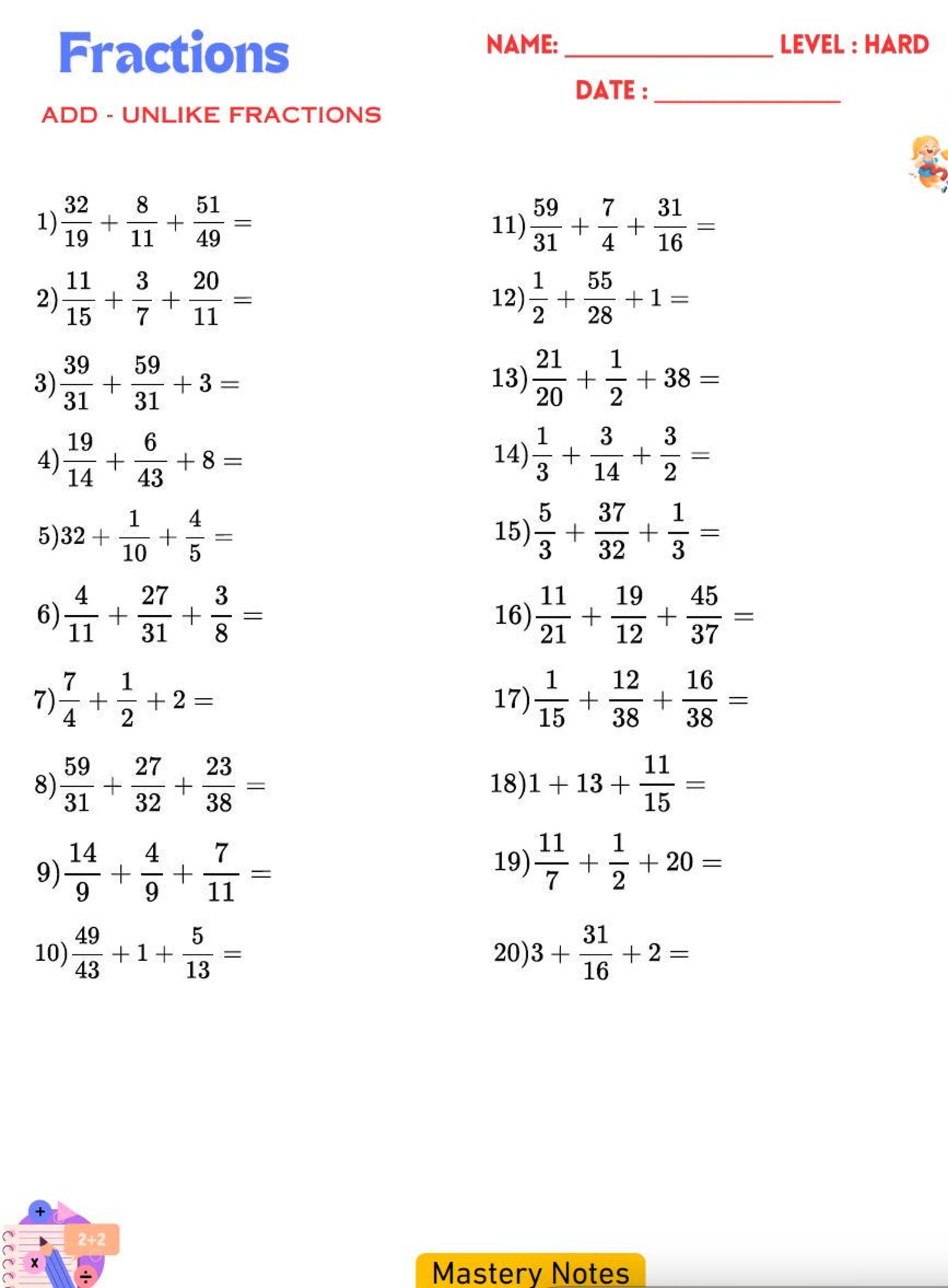 Complete Fractions Learning Pack – Instant Download Printables - Etsy
