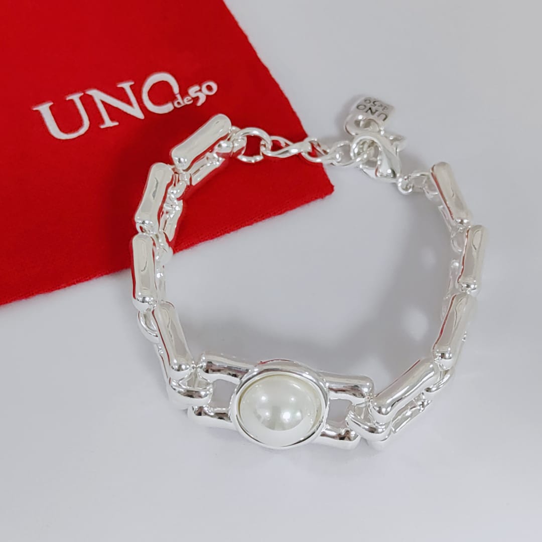 UNO De 50 Bracelet LINDA BRACELET With Squared Links and a - Etsy