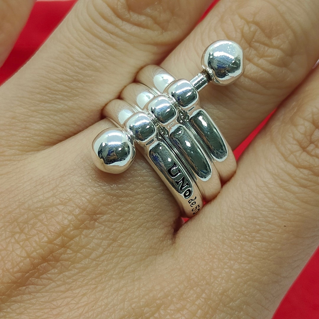 Uno De 50 Ring MATCHING RING Women Ring, Silver Plated Unisex Ring Size ...
