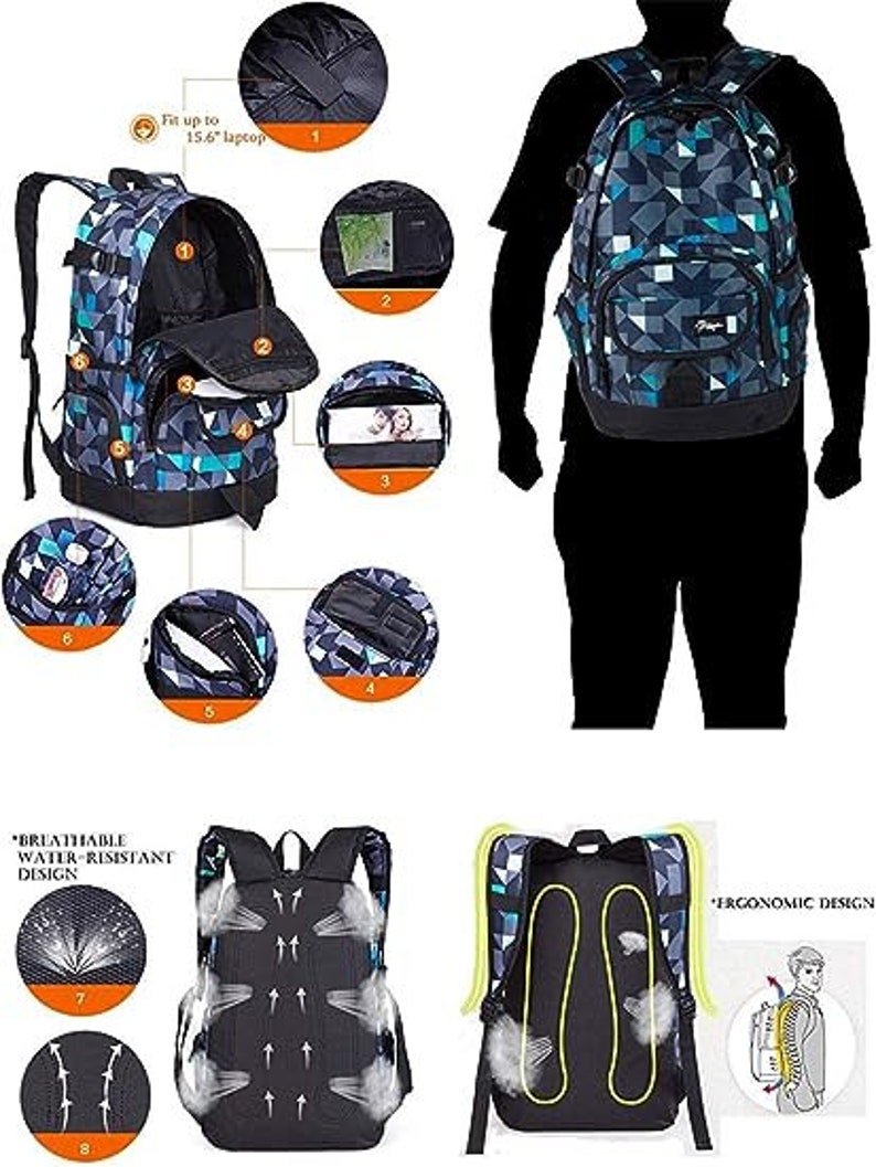 Classic School Backpack/men's Travel Backpack With Laptop - Etsy