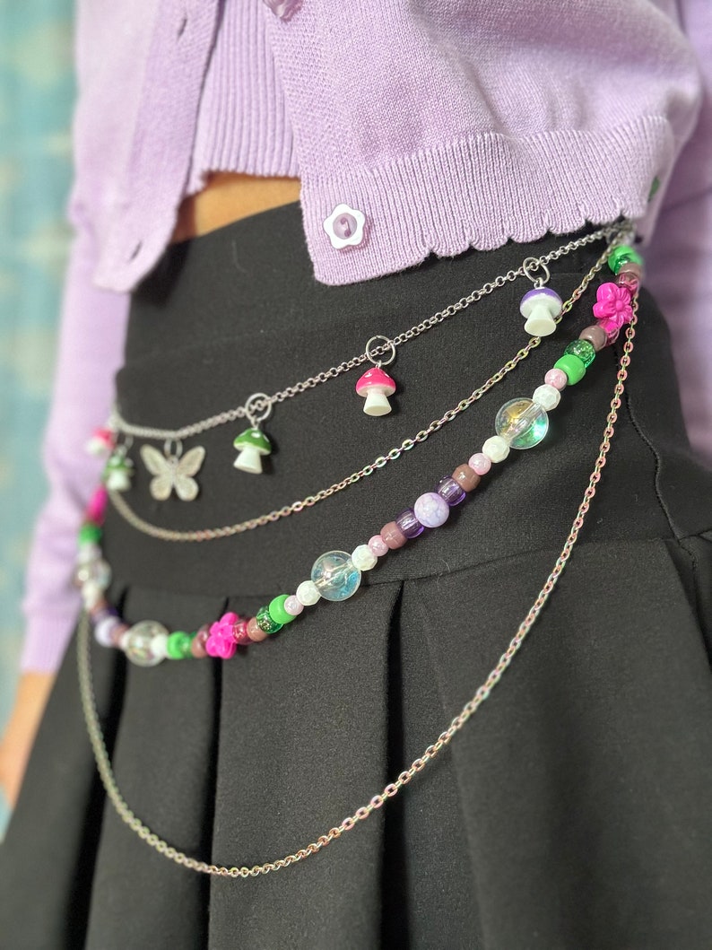 Fairy Forest - Kandi Chain Belt, Drop Chain, Rave Fashion, Festival ...