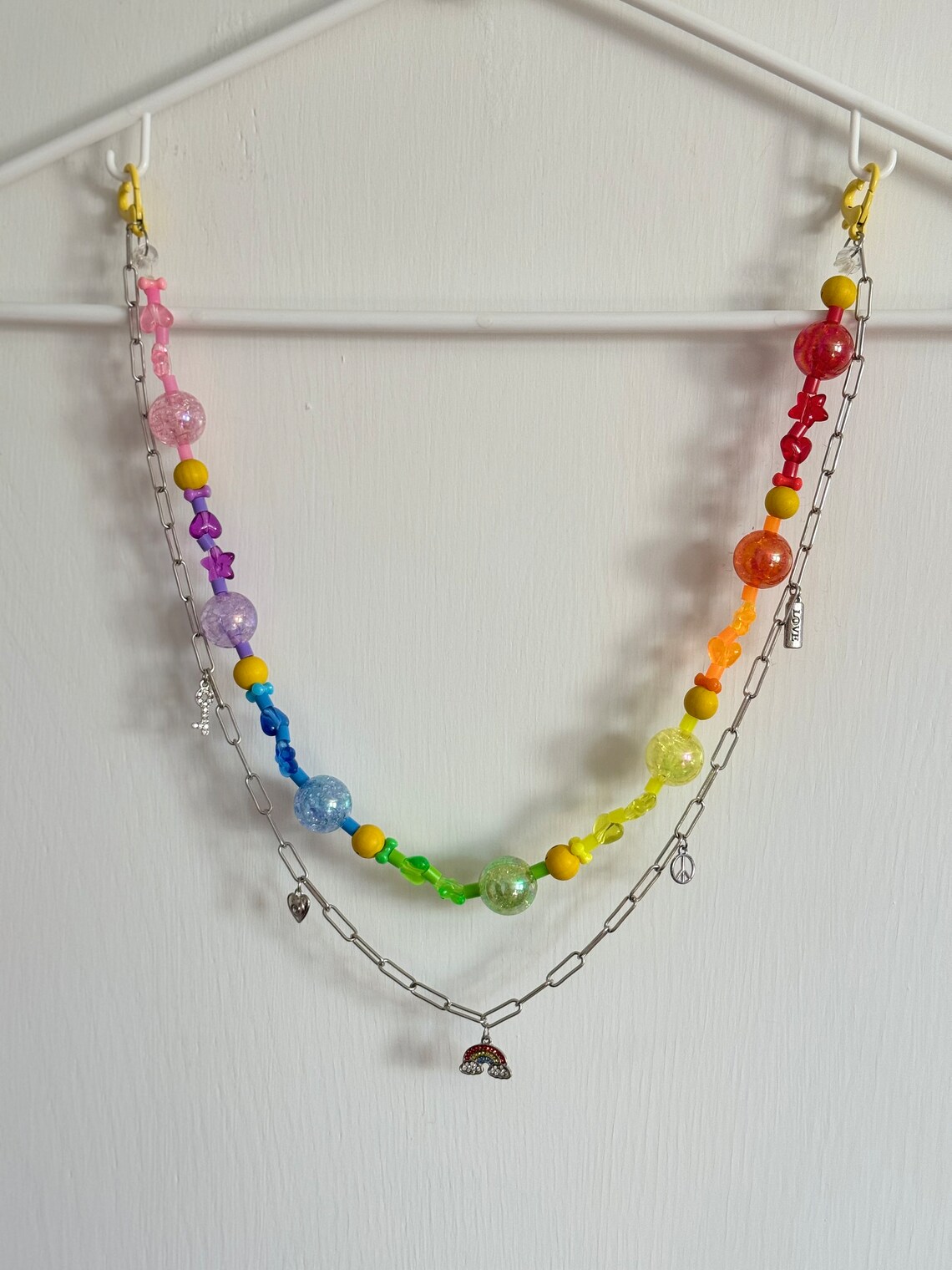 Happy Place Kandi Chain Belt, Drop Chain, Rave Fashion, Festival ...