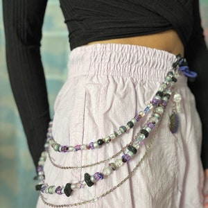 Celestial Exploration Kandi Chain Belt Drop Chain Rave - Etsy