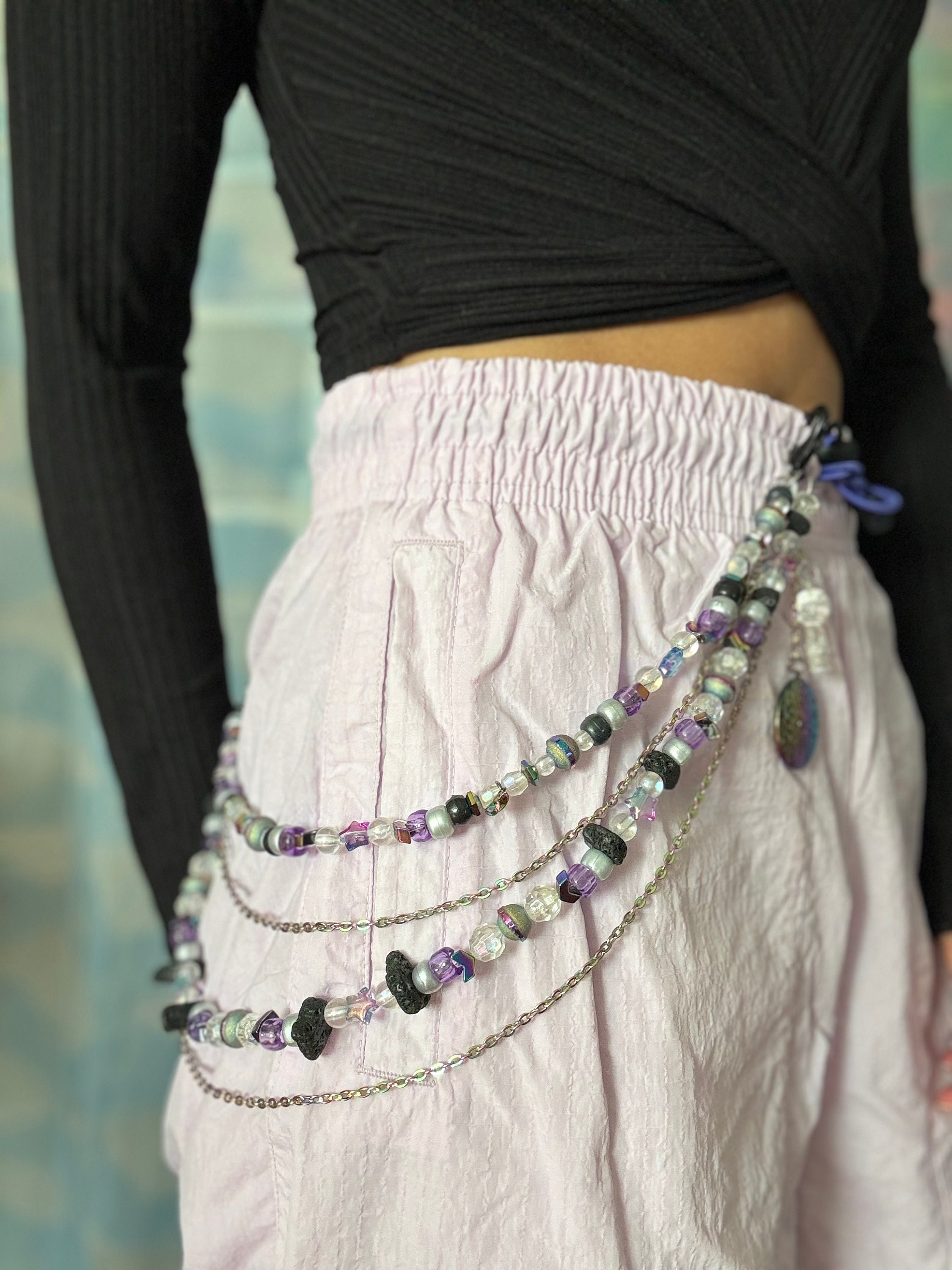 Celestial Exploration Kandi Chain Belt Drop Chain Rave - Etsy