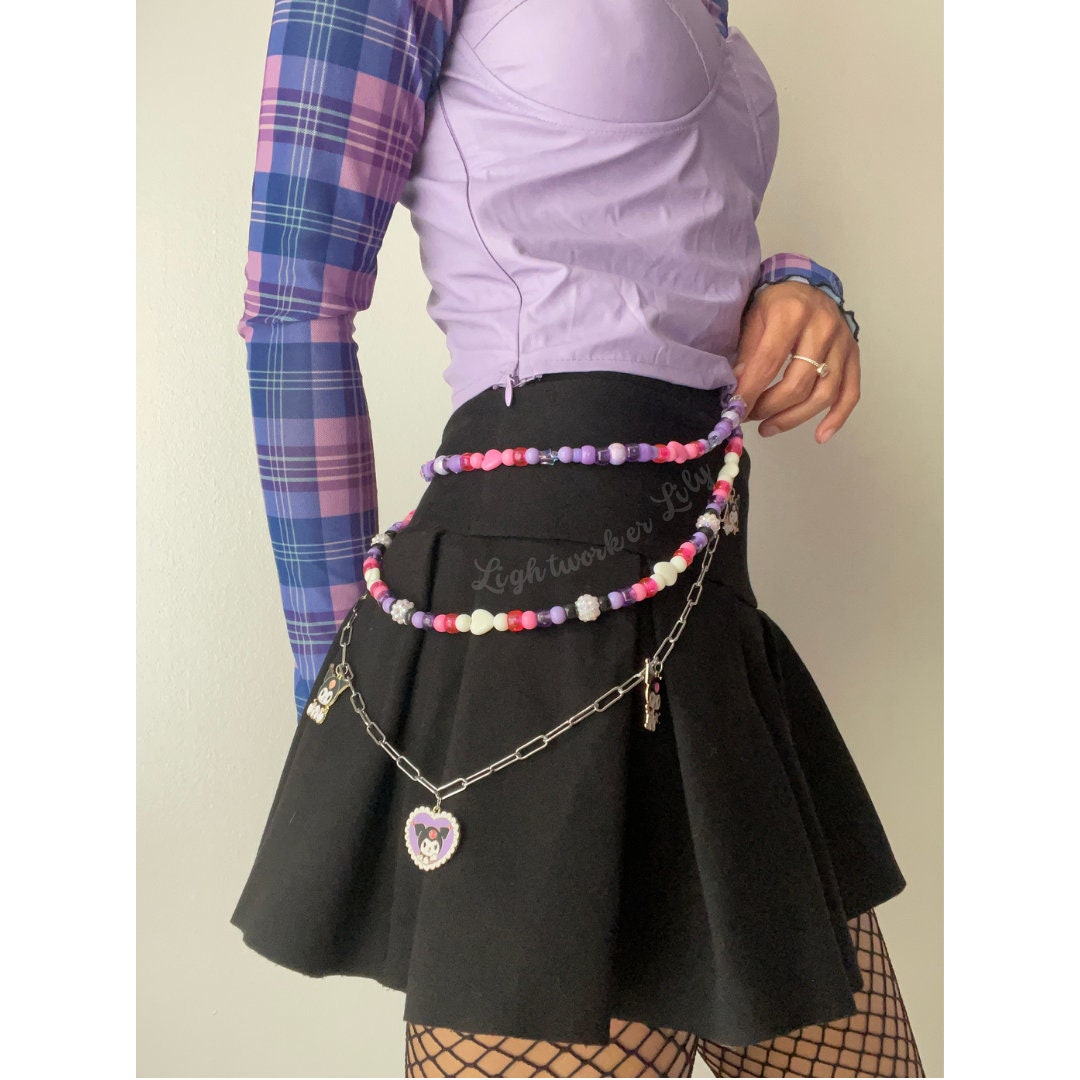 Kuromi Kandi Jewelry Chain Rave Belt - Etsy