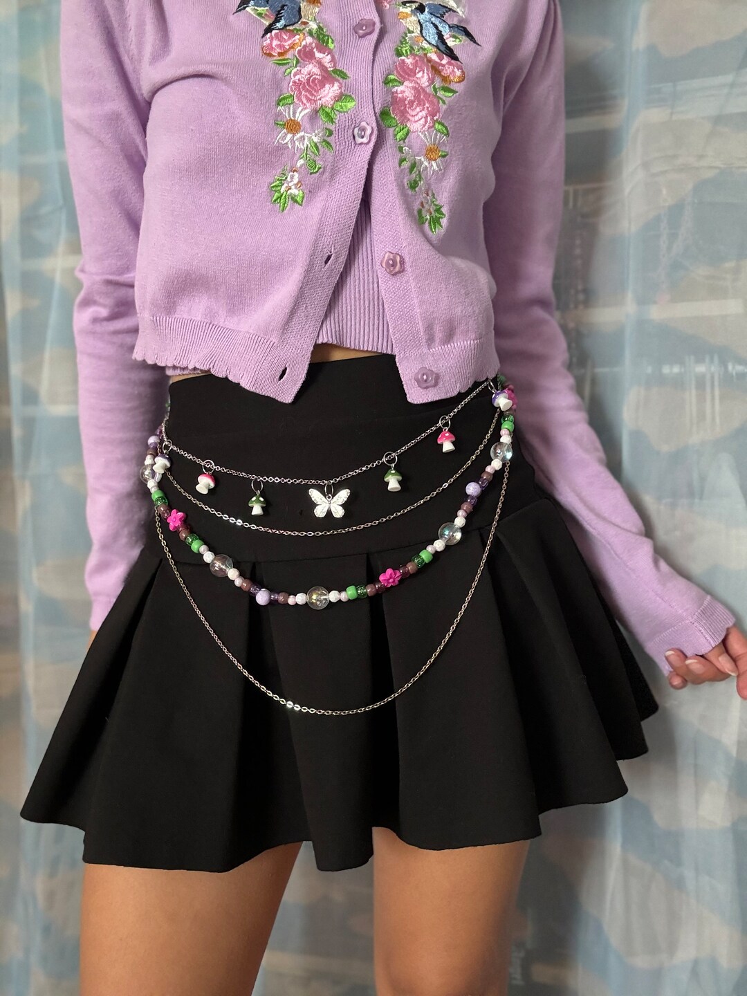 Fairy Forest - Kandi Chain Belt, Drop Chain, Rave Fashion, Festival ...