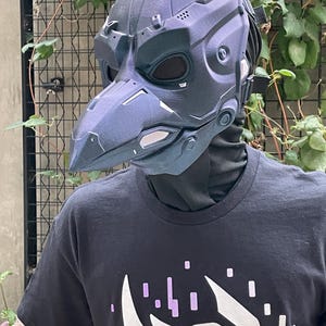 Cyber Crow Mask- Custom Colors and Lights, Futuristic Bird Mask, Cyber ...