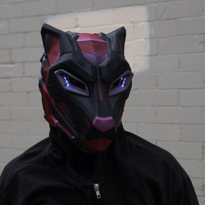 Cyber Wolf Mask- Custom Colors and Lights, Futuristic Wolf Mask, Cyber ...