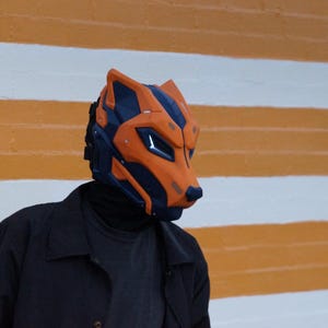Cyber Wolf Mask- Custom Colors and Lights, Futuristic Wolf Mask, Cyber ...