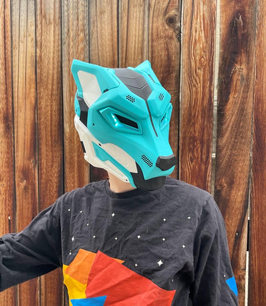 Cyber Wolf HELMET- Upgraded Version, Added Air Vents, Custom Colors and ...