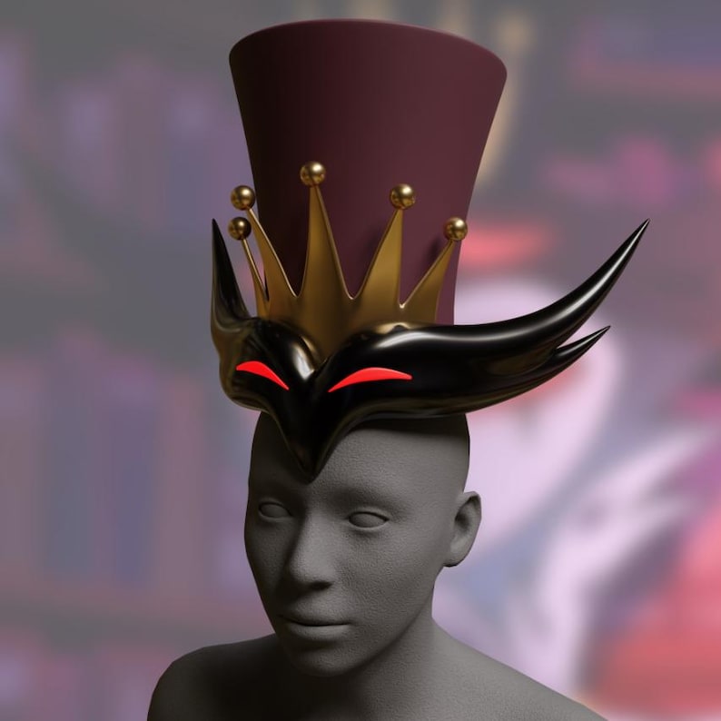 Stolas Hat Crown- Cosplay, Finished Product, Full Sized, Helluva ...