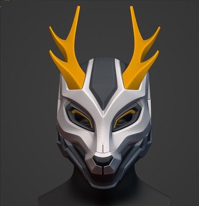 Cyber Deer Mask Custom Colors and Lights, Futuristic Mask, Cyber Punk ...