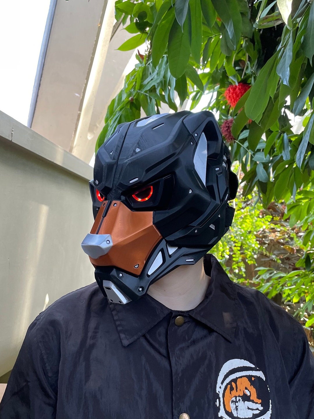 Cyber Bear Mask- Custom Colors and Lights, Evo Bear, LED Eyes, Moving ...