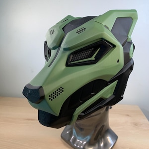 Cyber Wolf Mask- Custom Colors and Lights, Futuristic Wolf Mask, Cyber ...