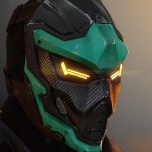 Cyber Mask- Future Mask, Cyberpunk Mask, Tech Mask, Glowing Mask ...