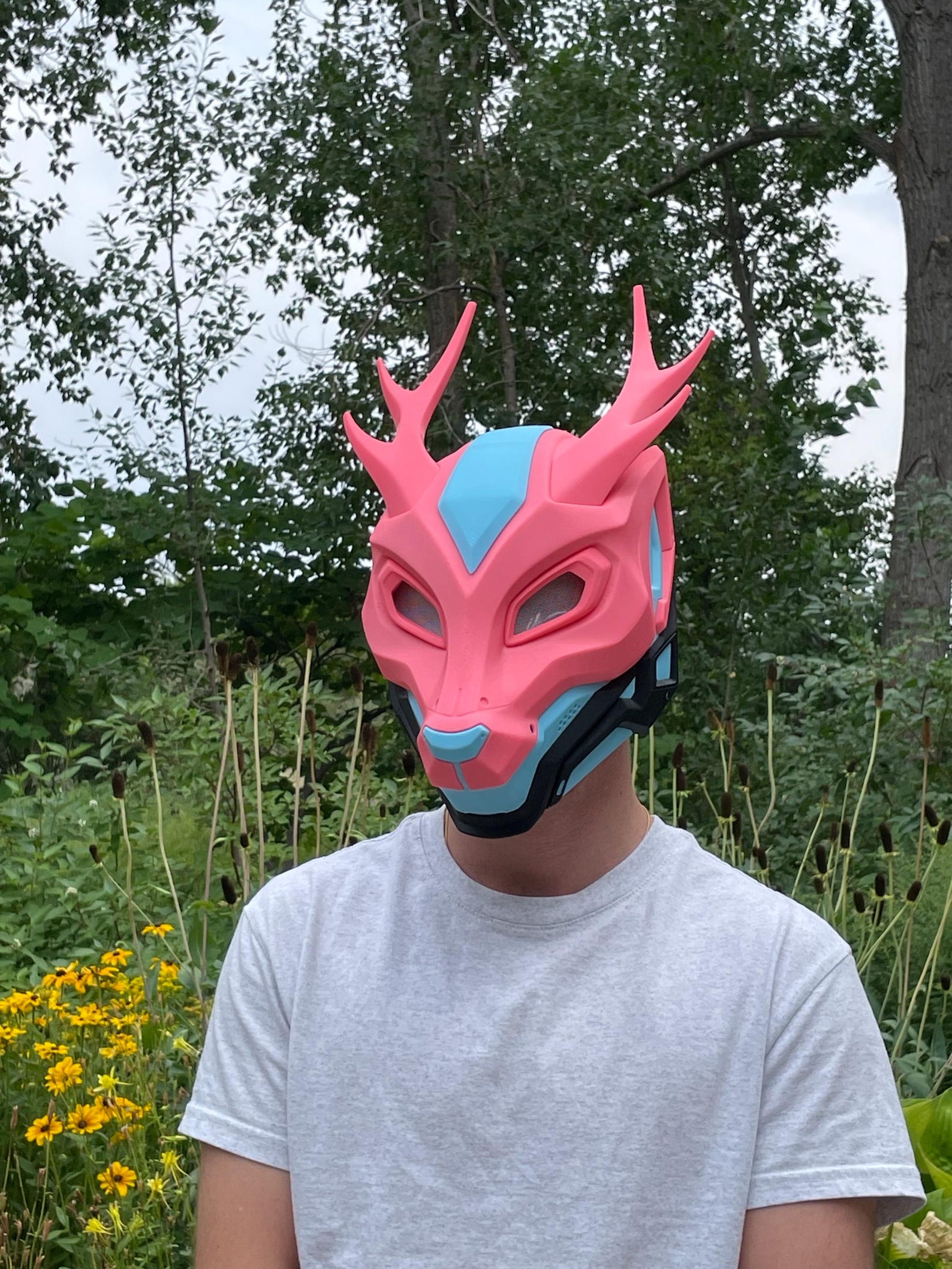 Cyber Deer Mask- Custom Colors and Lights, Futuristic Mask, Cyber Punk ...