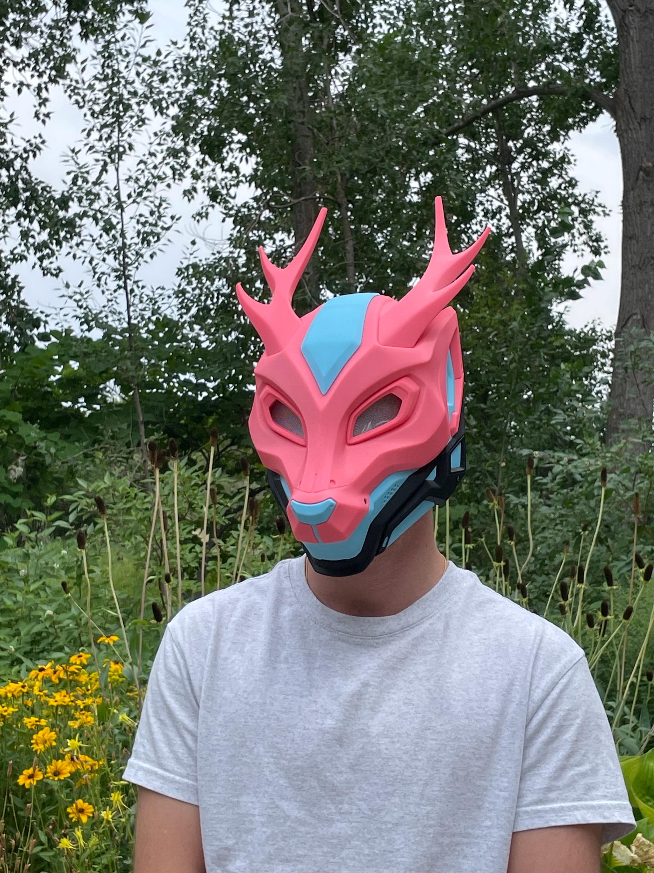 Cyber Deer Mask- Custom Colors and Lights, Futuristic Mask, Cyber Punk ...