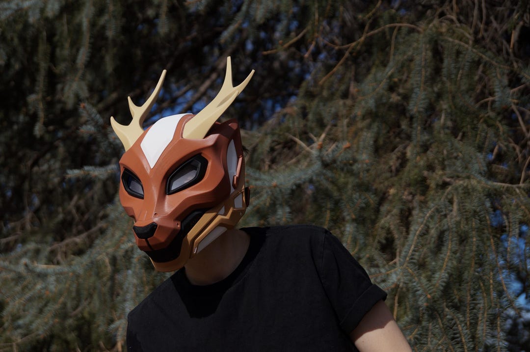 Cyber Deer Mask- Custom Colors and Lights, Futuristic Mask, Cyber Punk ...