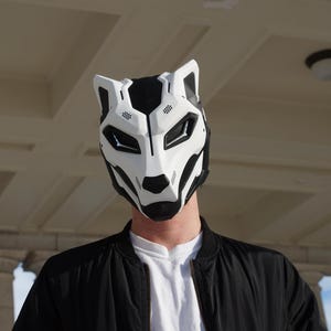 Cyber Wolf Mask- Custom Colors and Lights, Futuristic Wolf Mask, Cyber ...