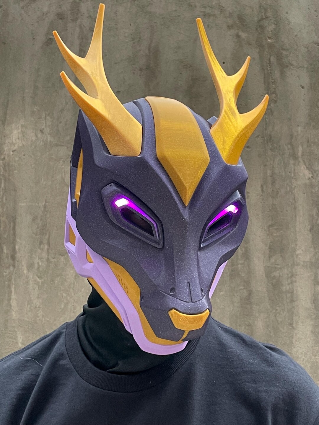 Cyber Deer Mask Custom Colors and Lights, Futuristic Mask, Cyber Punk ...