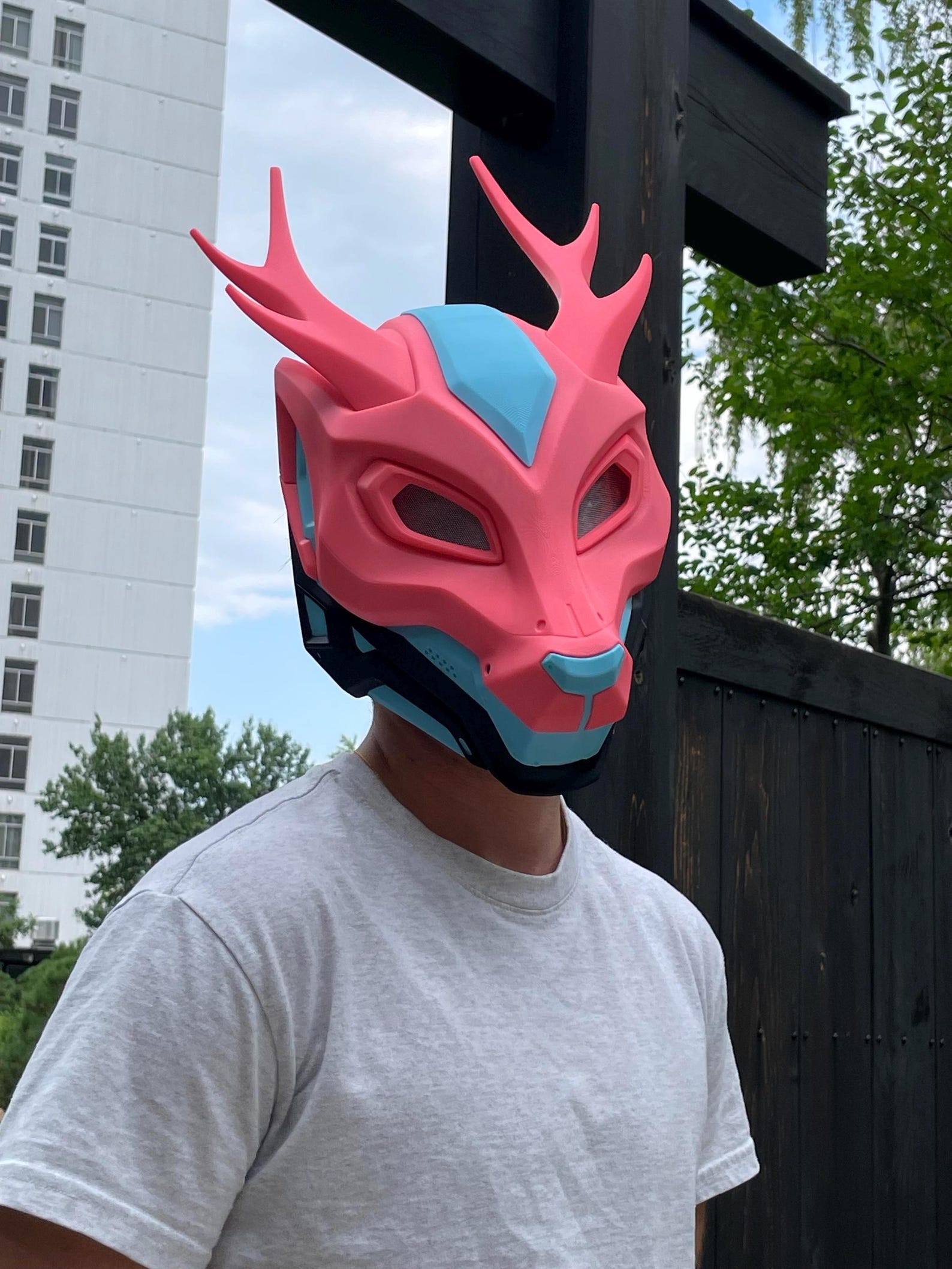 Cyber Deer Mask- Custom Colors and Lights, Futuristic Mask, Cyber Punk ...