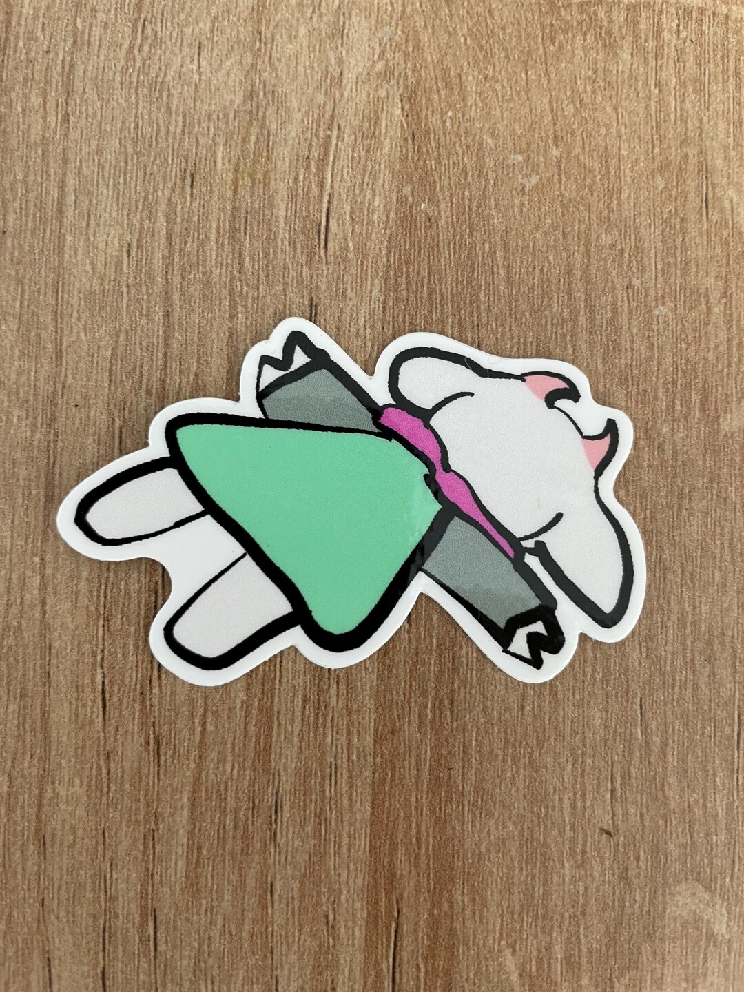 Ralsei Splat Sticker Deltarune- 2”x2” Sticker, Funny, Slip, Fall Down ...