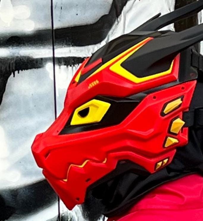 Cyber Dragon Cosplay Helmet- Custom Colors and Lights, Futuristic ...