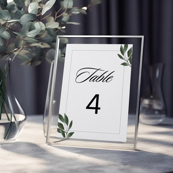 Black Frame Table Numbers - Etsy