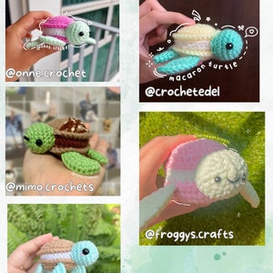 Macaron Turtle Crochet Pattern, Crochet Turtle Pattern, Turtle Amigurumi Pattern, Crochet Turtle ...