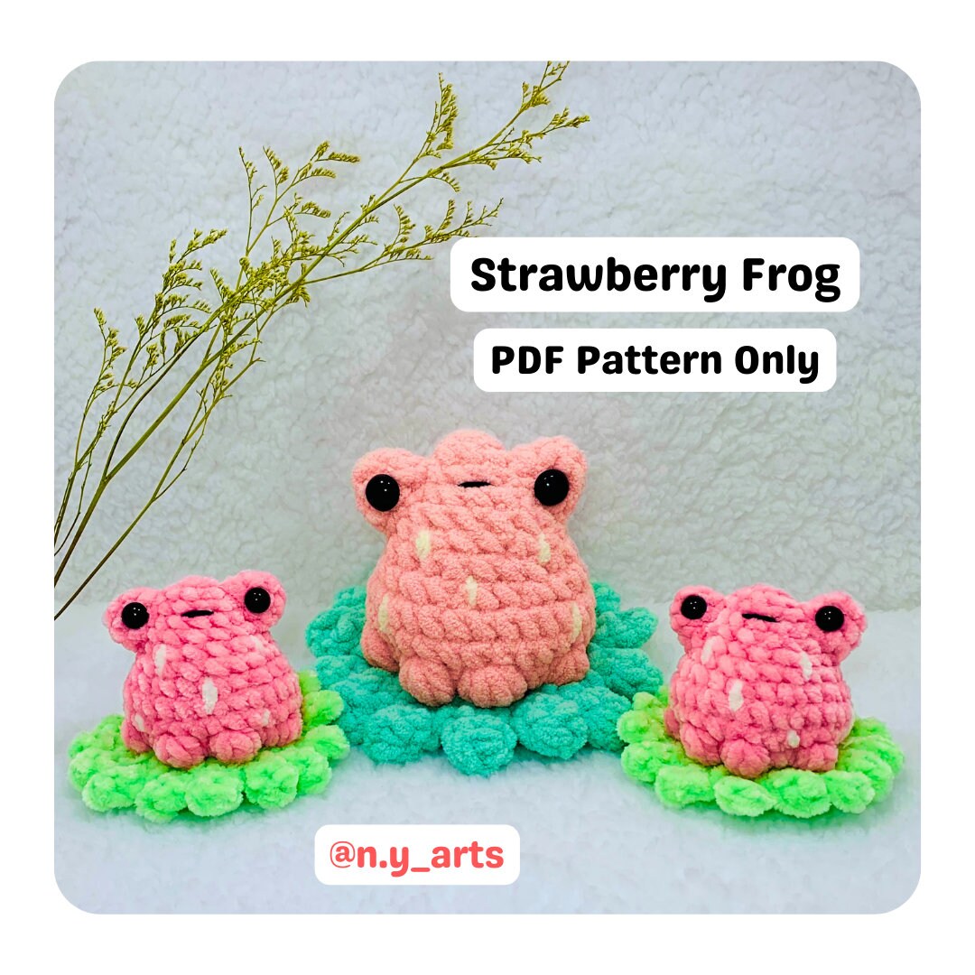 Crochet Strawberry Frog Pattern, Crochet PDF, Crochet Frog, Amigurumi ...