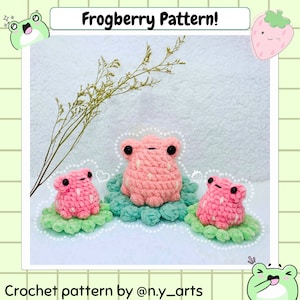 Crochet Strawberry Frog Pattern, Crochet PDF, Crochet Frog, Amigurumi ...