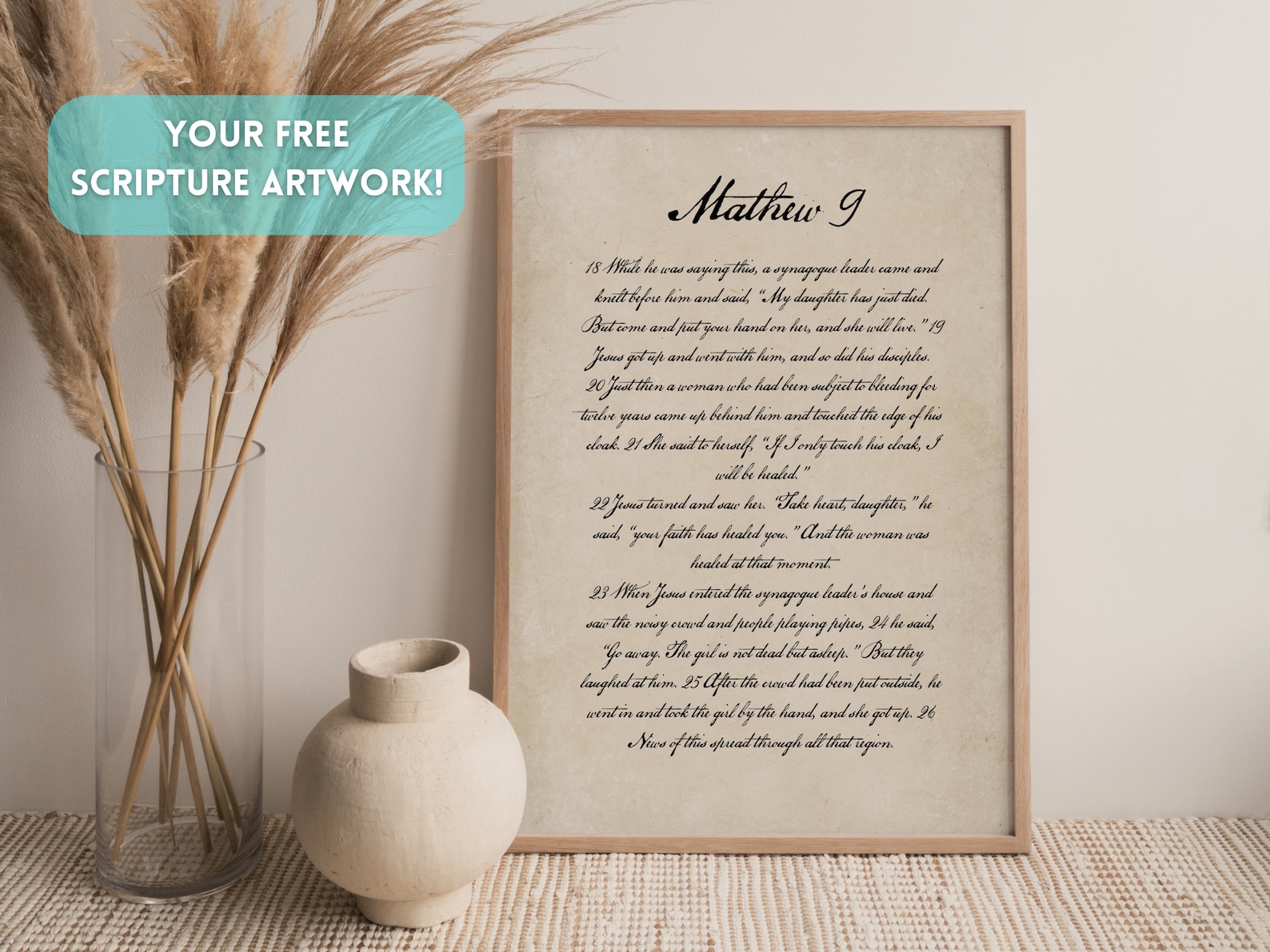 Jesus Heals the Bleeding Woman, Digital Print, Woman With Issue of ...